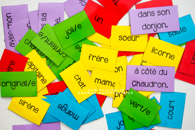 jeu de phrases, jeu d'écriture, ou d'histoires à imprimer - CP - Milestory