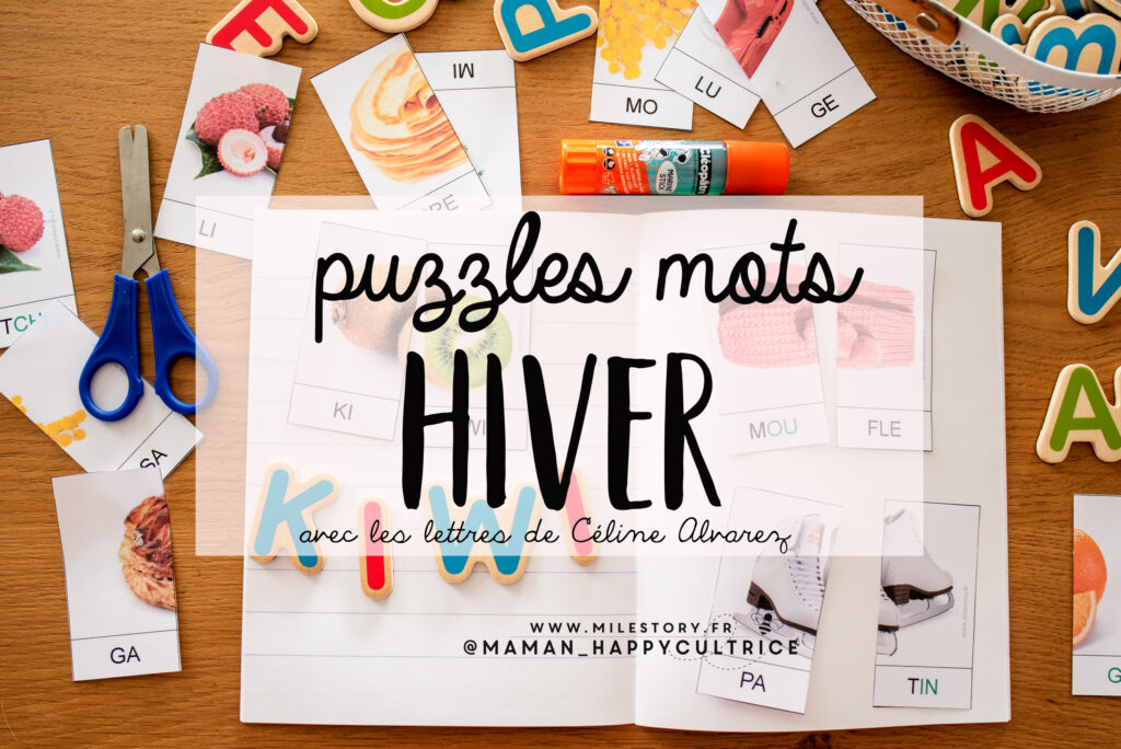 jeu puzzles de mots d'hiver à imprimer pour les PS, MS, GS - Milestory ...