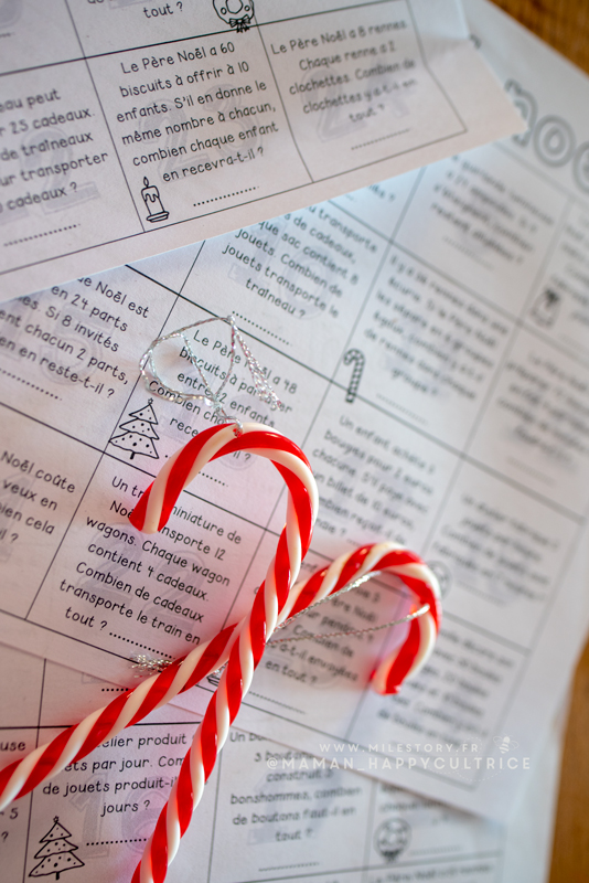 Calendrier de l'Avent Mathématiques Gratuit : 24 Petits Problèmes de ...