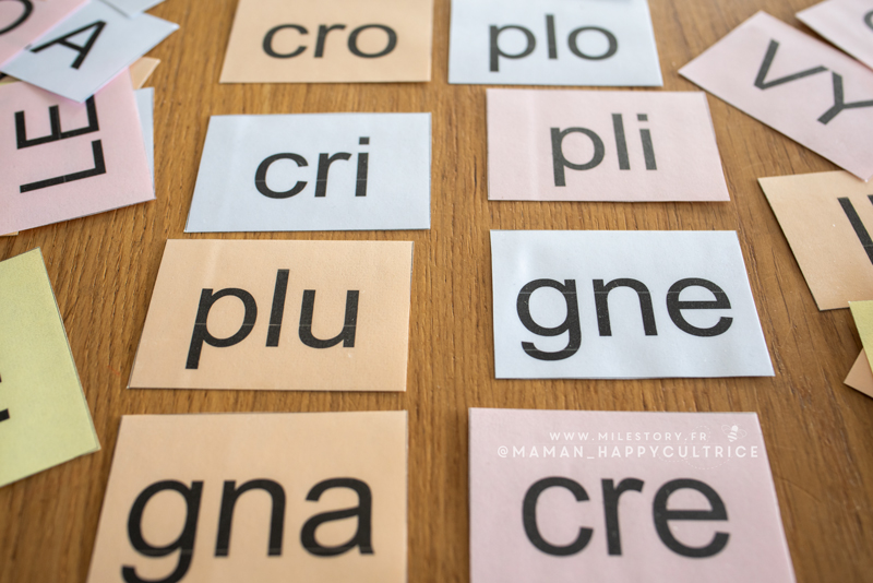 Jeu de lecture maternelle et CP : cartes de syllabes à imprimer (pdf ...