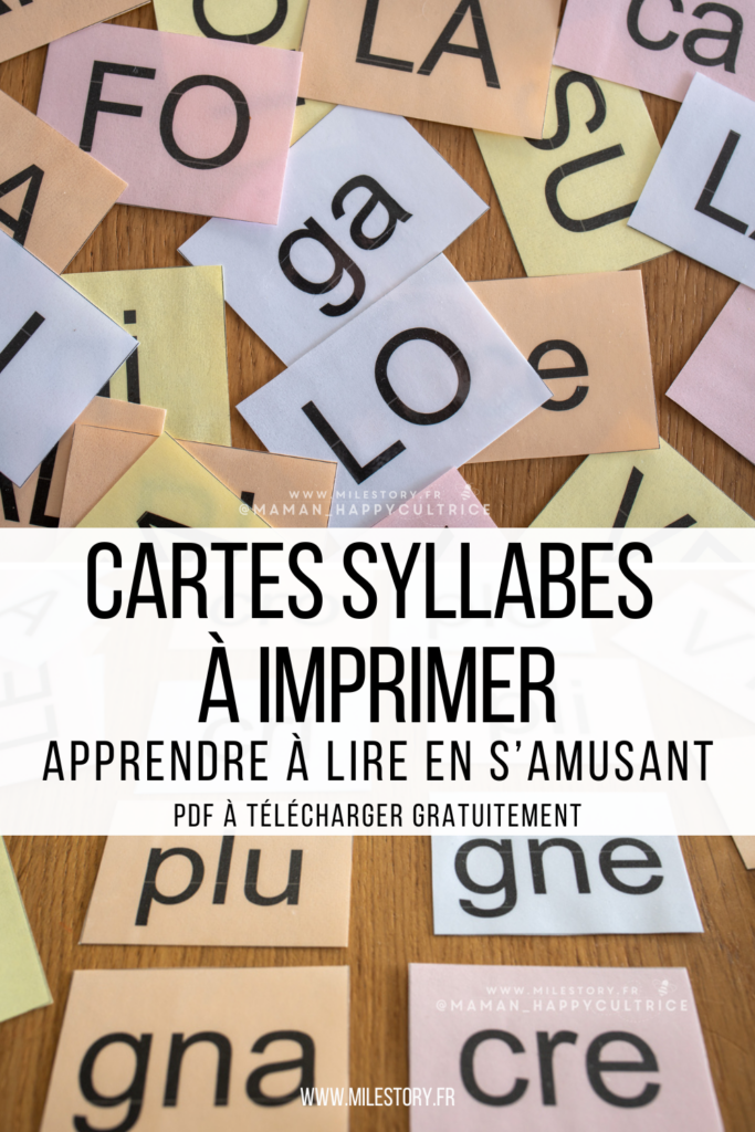Jeu de lecture maternelle et CP : cartes de syllabes à imprimer (pdf ...